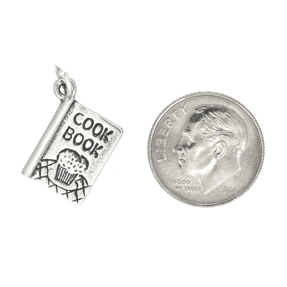 Sterling Silver Cook Book Recipe Book Cookbook Charm or Pendant | eBay