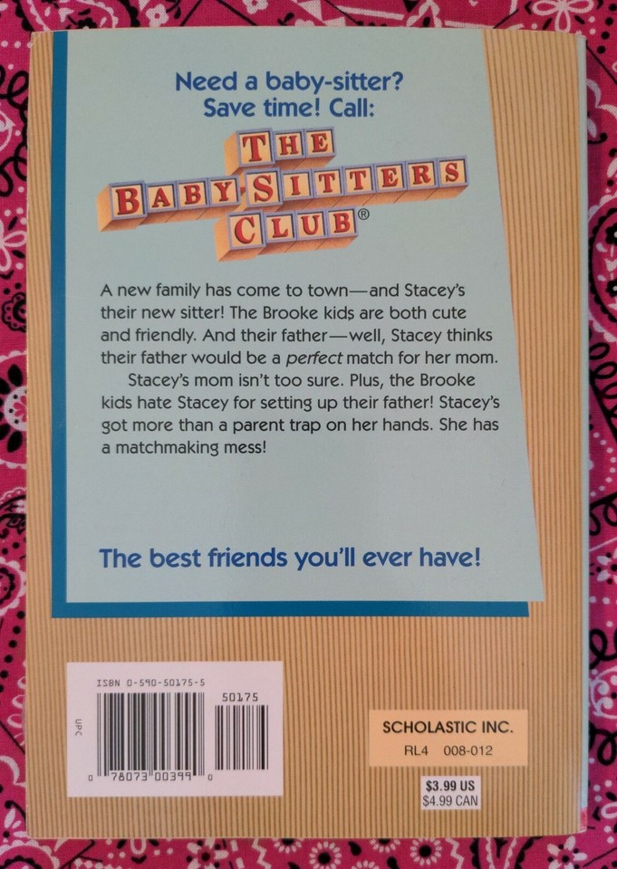 Stacey McGill...Matchmaker? #124 BABY-SITTERS CLUB Ann M. Martin 1998 ...