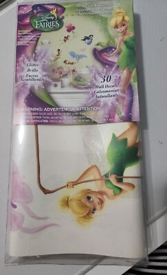 New RoomMates Disney Fairies Peel & Stick Wall Decals with Glitter 30 ...