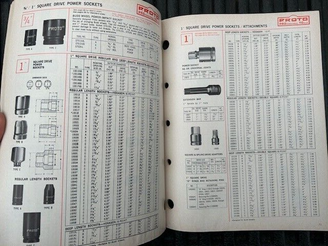 Vintage Original Rare Proto Hand Tools Tune Up Equipment 119 pages ...