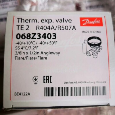 TES2 068Z3403 R404A/R507 1X Brand New Danfoss Thermal Expansion Valve ...