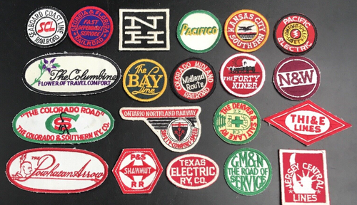 Lot of Twenty (20) Different Railroad Train Patches Used & New N&W P&S ...