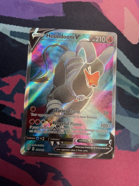 Pokémon TCG Houndoom V Darkness Ablaze 178/189 Holo Full Art for sale ...