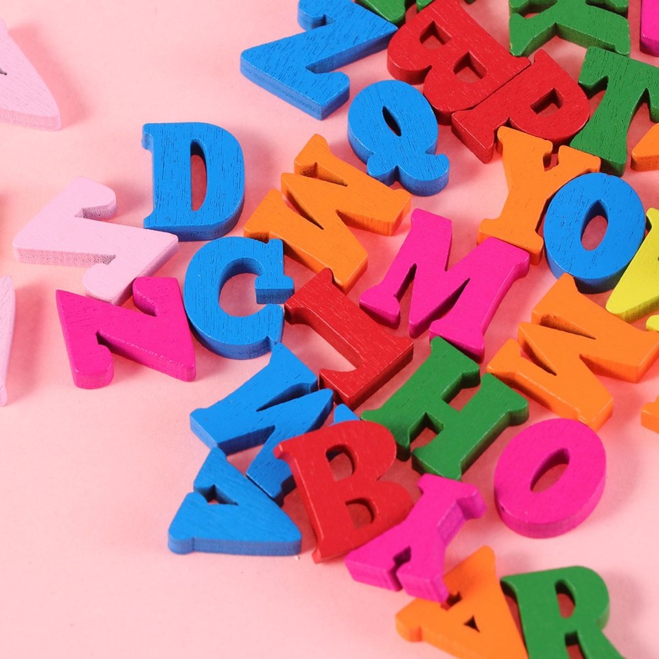 100 Pcs Painted Wooden Letters Alphabet Wall Letter Decoration for Home ...