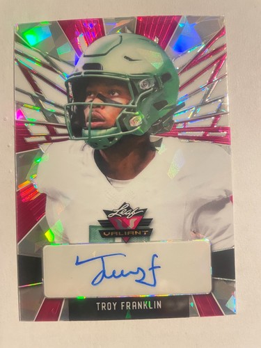 2022 Leaf Valiant - Portrait Autographs Troy Franklin #PA-TF2 Pink ...