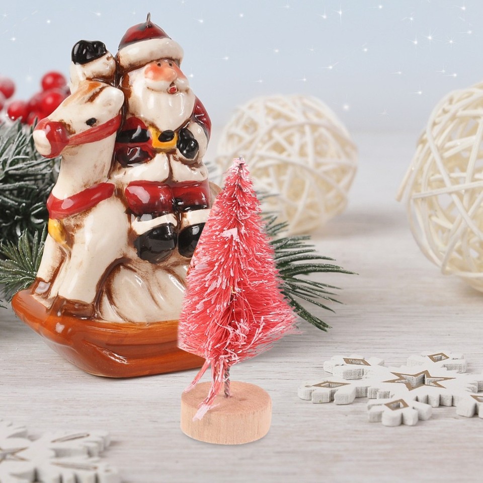 24 Pcs Christmas Tree Desktop Ornament Wooden Xmas Tree Table ...