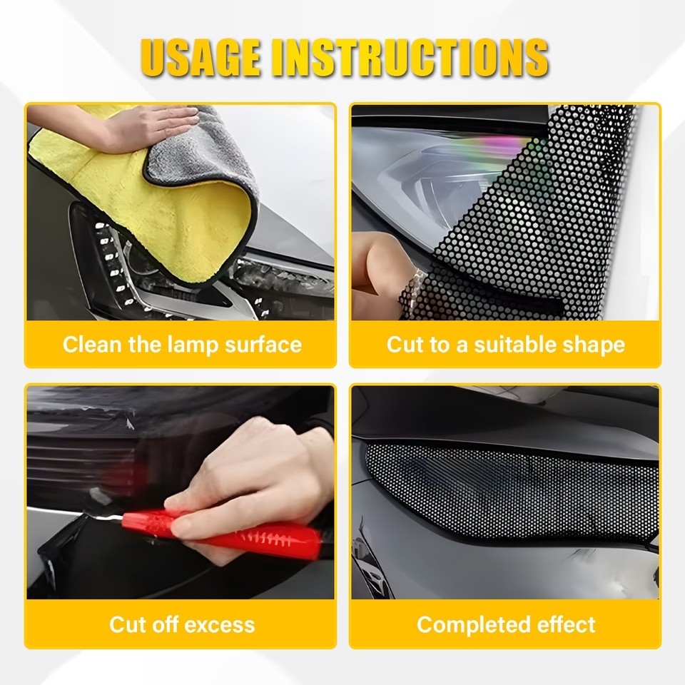 200CM X 50CM Black Perforated One Way Vision Film, Window Privacy ...