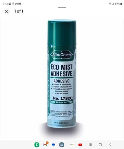 AlbaChem Eco Mist Adhesive No.1782C Mist Spray Pattern 12 Oz | eBay