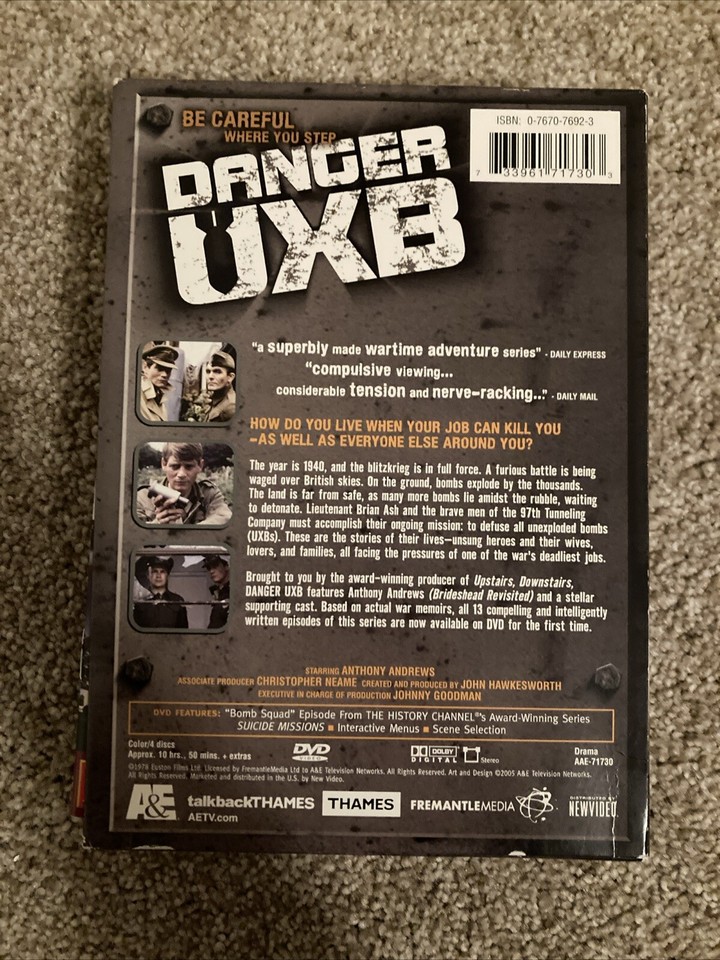 Danger Uxb: Starring Anthony Andrews (DVD, 1979) World War II Drama ...
