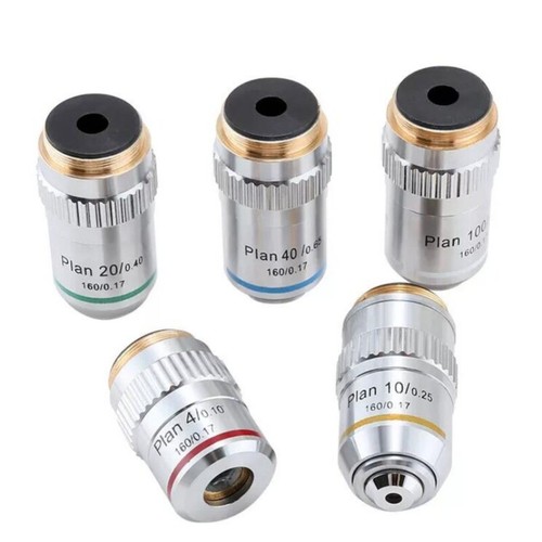 4X 10X 20X 40X 100X Plan Achromatic Objective Lens for Biological ...
