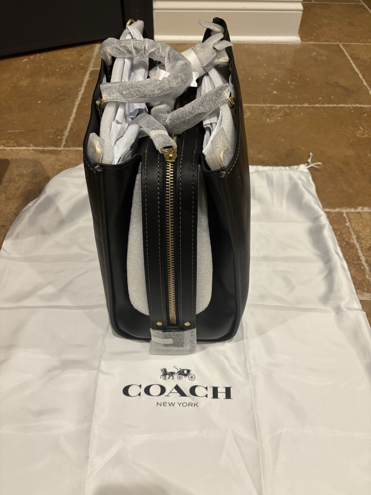 COACH ROGUE BAG 40 Black leather. Brand New With Tags. | eBay