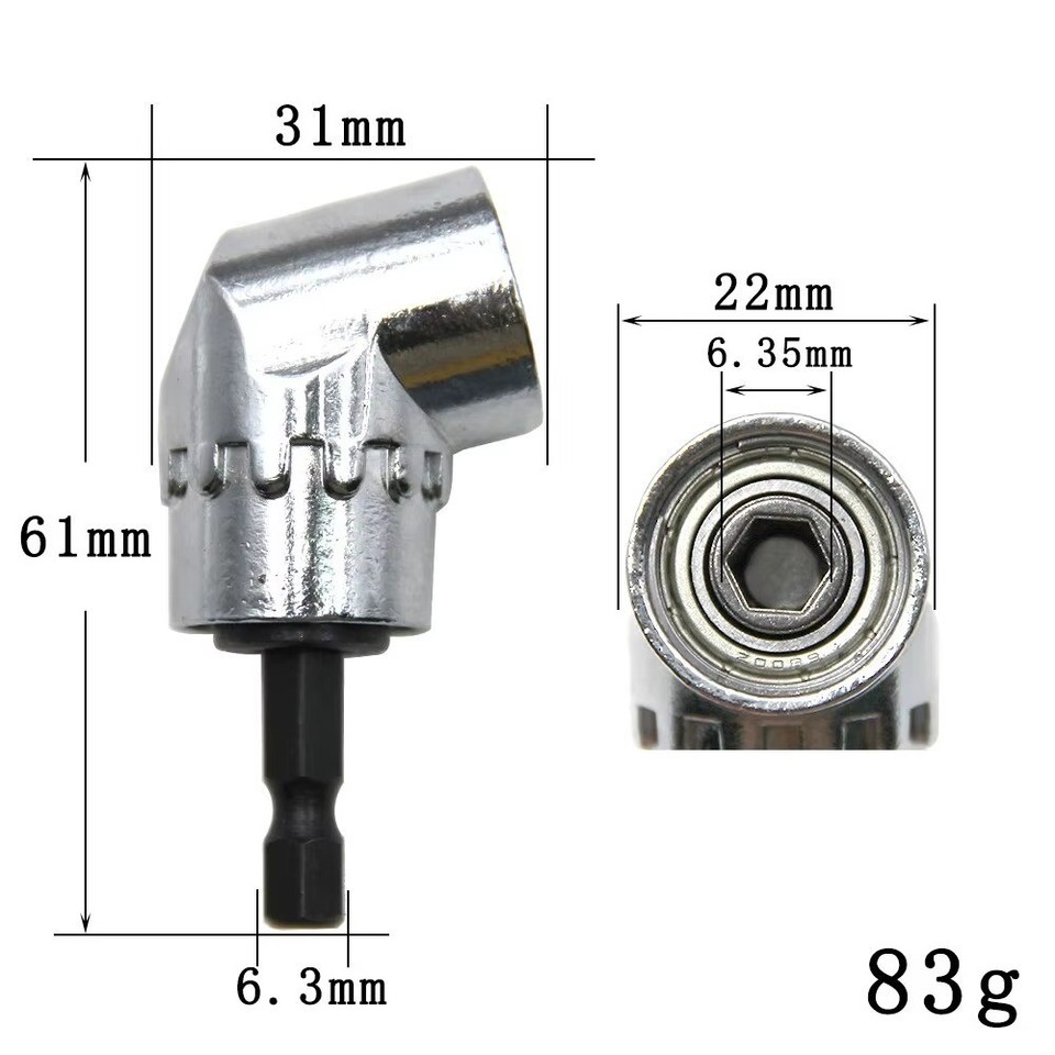 Degree Right Angle Driver Angle Extension Power Screwdriver Drill ...