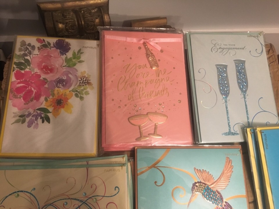 Lot 10 Papyrus/congratulations/sympathy/shower/baby shower-Cards lot ...