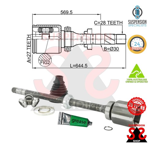 Front Axle Right Cv Joint Kit, Drive Shaft Suit LAND ROVER Freelander 2 ...