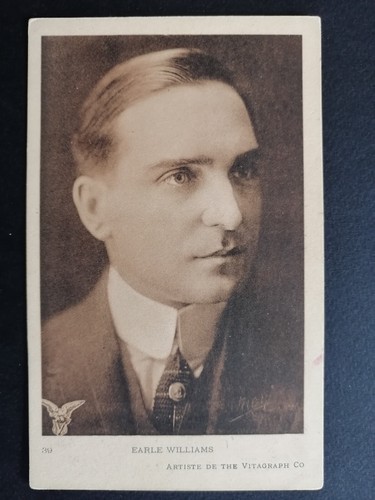 cpa Rare EARLE WILLIAMS Film Artist VITAGRAPH Company of AMERICA Warner ...
