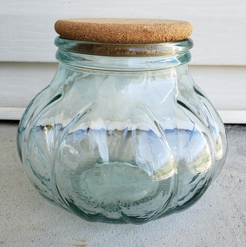 Large Vintage Glass Jar With Lid | eBay