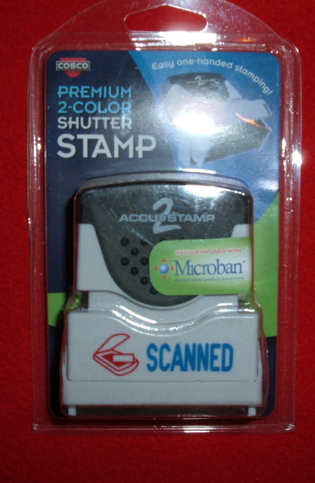 Cosco Accustamp 2 Premium 2 Color Shutter Stamp New Scanned | eBay