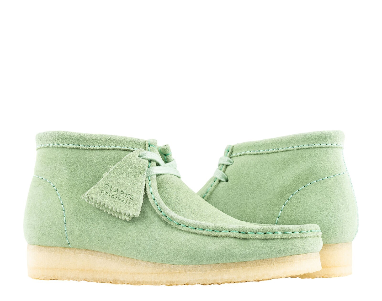 Clarks Originals Wallabee Boot Mint Green Suede Men's Casual Shoes ...