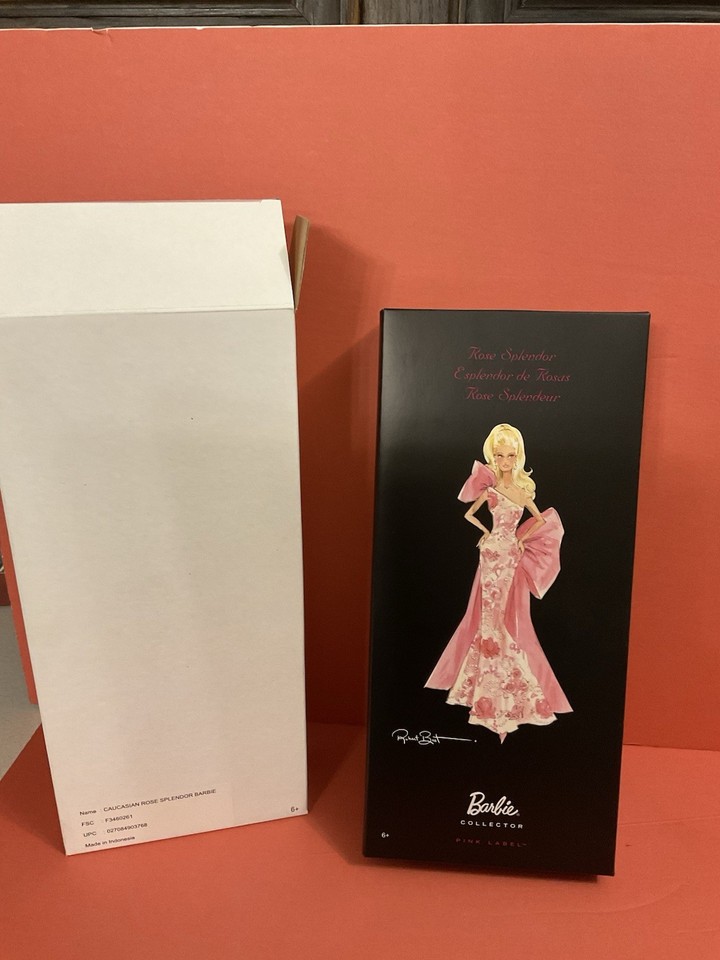 Mattel Barbie Rose Splendor Doll .# T4349 Pink Label collection.(New ...