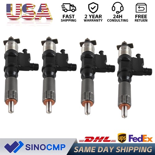 Set(4) Injectors 095000-5471 for 2004-2007 Reman 5.2L Isuzu NPR 4HK1 ...