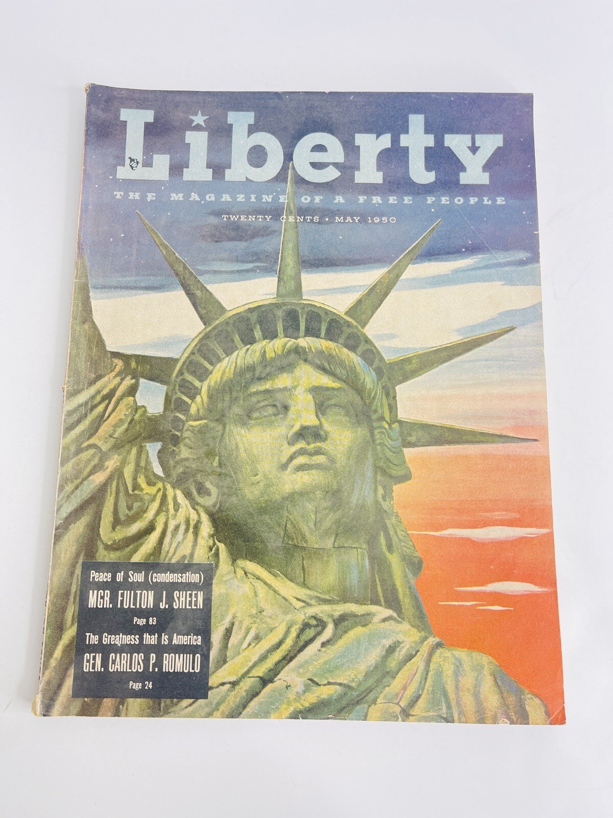 VINTAGE LIBERTY MAGAZINE - MAY 1950 - STATUE OF LIBERTY COVER | eBay