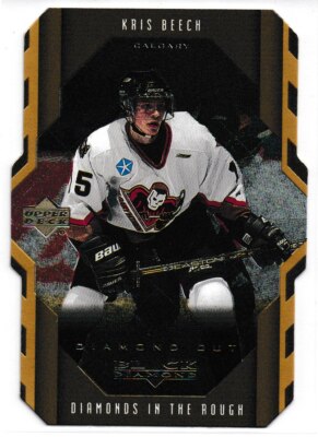 Kris Beech 1999-00 Black Diamond Diamonds In The Rough Diamond Cut Card ...