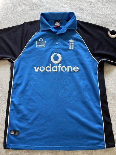 England Cricket Team - official Admiral Vodafone Vintage 2000/02 mens ...