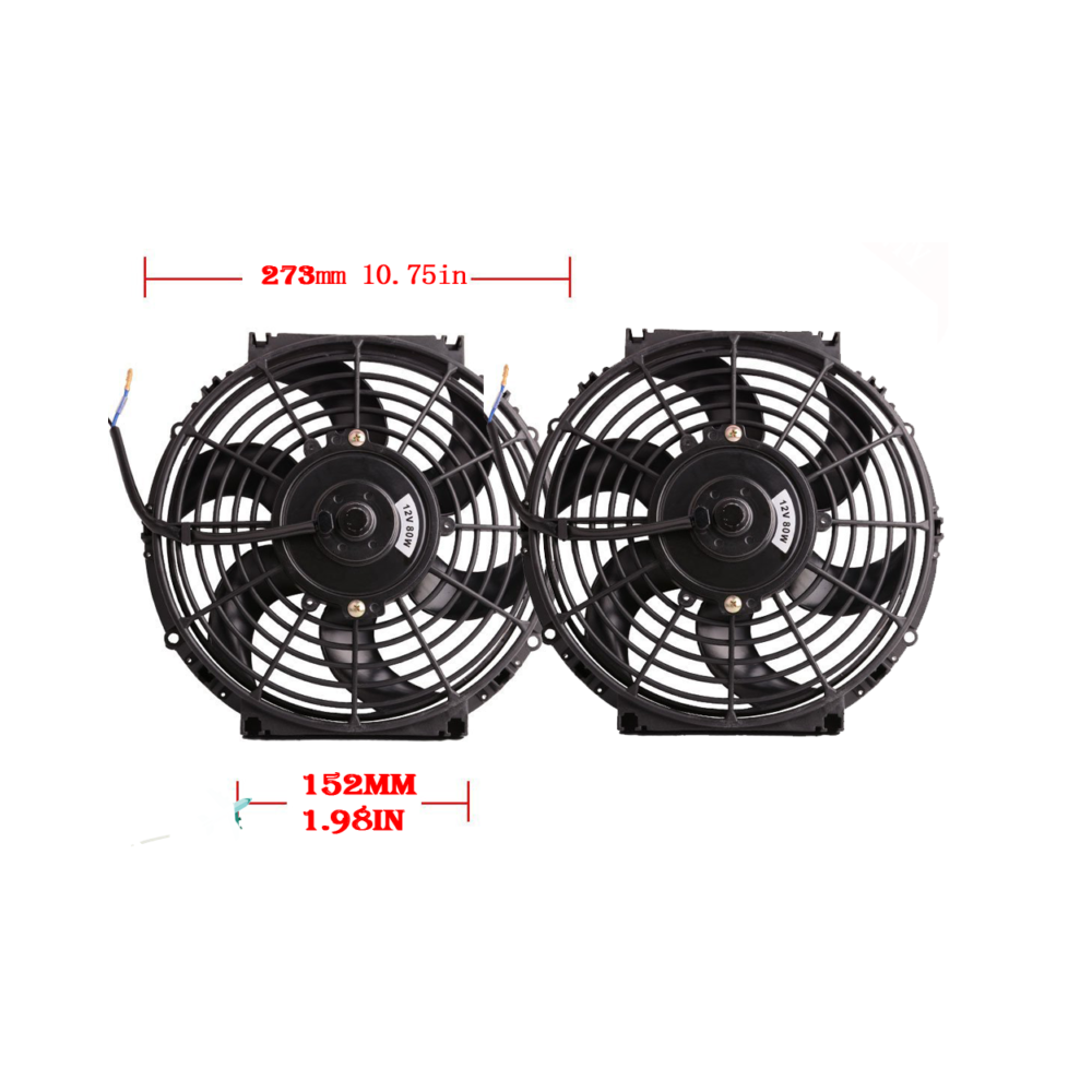2PCS 10" Universal Fan mounting Kits Pull Push Radiator Electirc Thermo ...