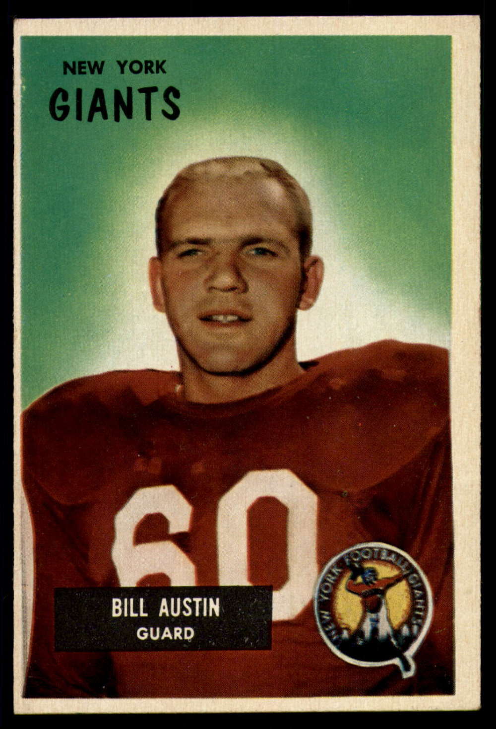 1955 Bowman #11 Bill Austin EX++ NY Giants ID:70333 | eBay