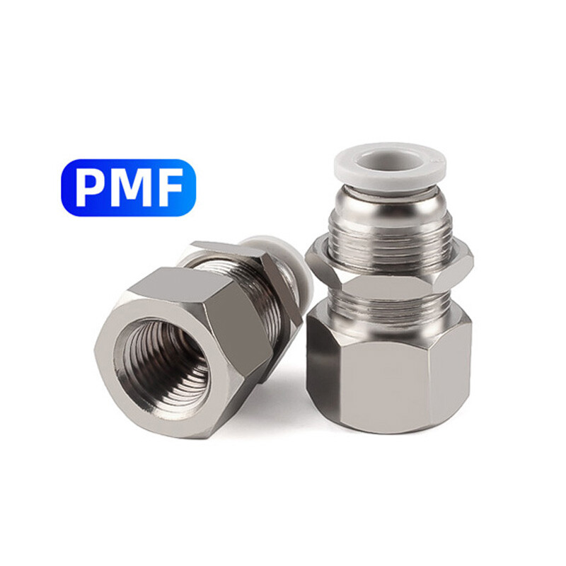 Bulkhead Connector Female Thread Pneumatic Push In Fittings Air Water ...