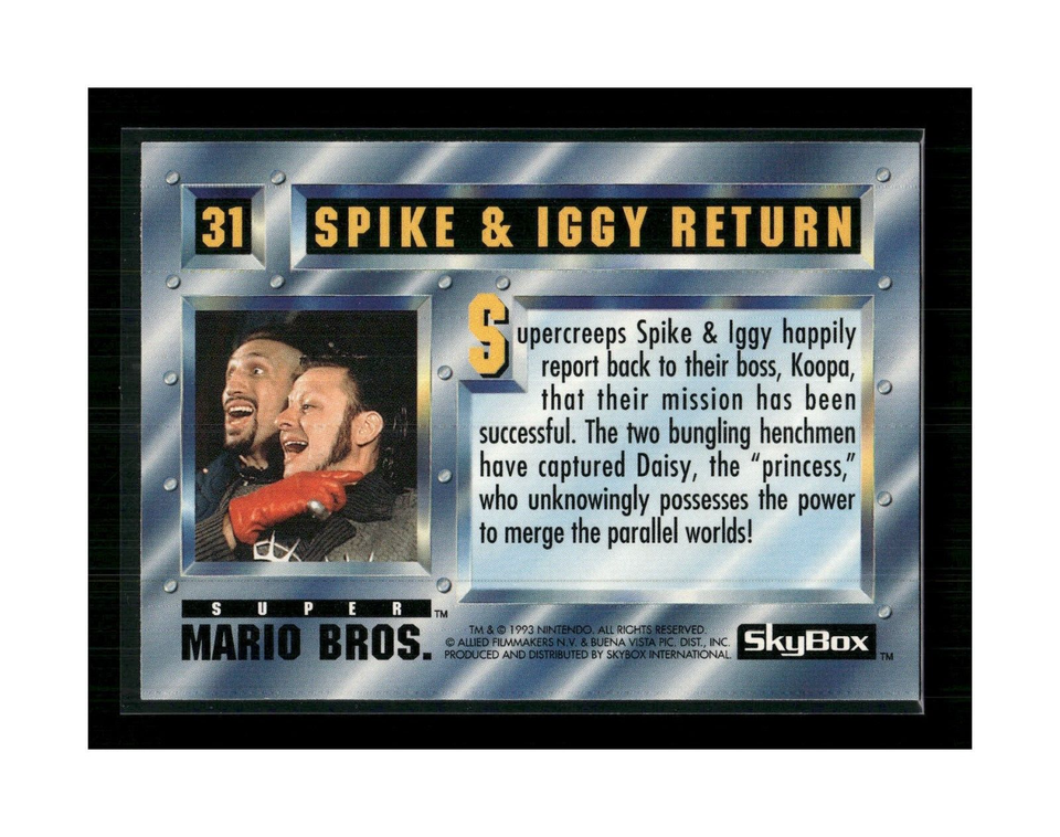 1993 SkyBox Super Mario Bros Movie Spike & Iggy Return #31 | eBay