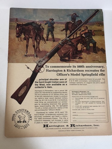 1971 Officers Model Springfield Rifle vintage Print Ad Advertisement ...