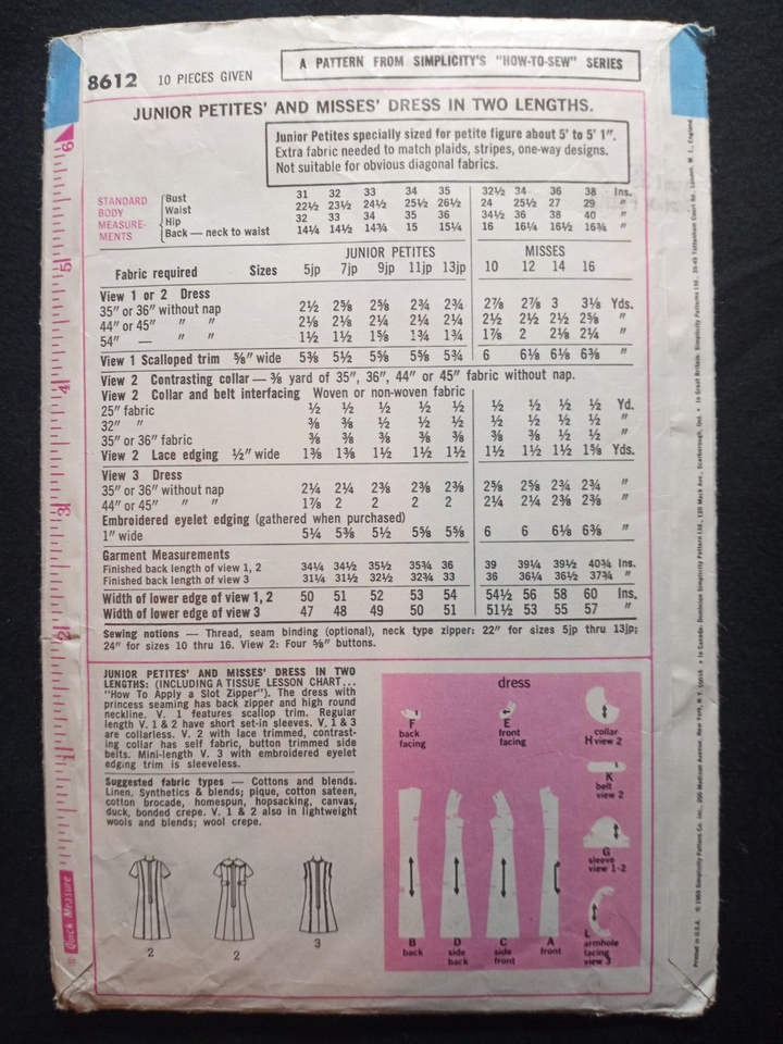 Vintage Retro 1960s Dress Princess Seaming Junior Petite Size 9 ...