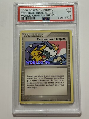2006 Pokemon Promo World Champ French - Tropical Tidal Wave #036 PSA 7 ...