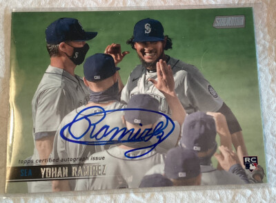 Yohan Ramirez 2021 Topps Stadium Club On Card Auto RC SCBA-YR Mariners ...