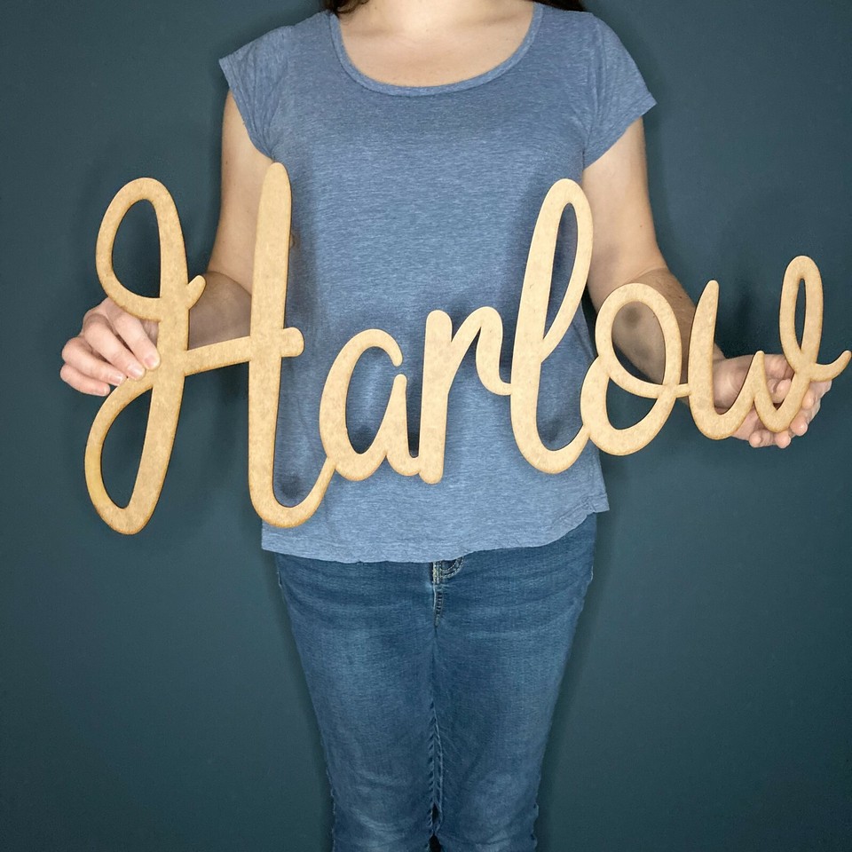 Personalised Wooden Name Large Wall Sign Room Decor Nursery Plaque Word ...