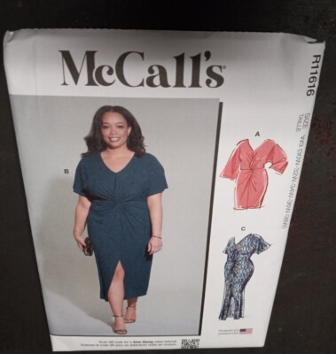 M8340/R11616 McCall’s Pattern Women’s Knit Dress Size W2 (30w 32w 34w ...