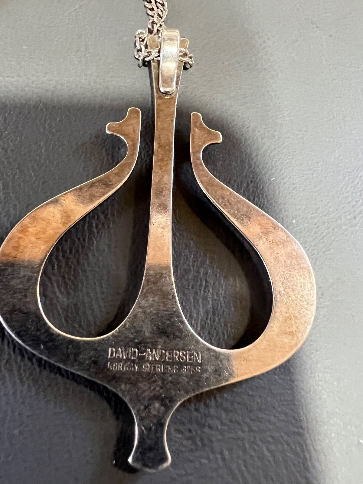 David Andersen Norway Sterling Silver Viking Necklace… - Gem