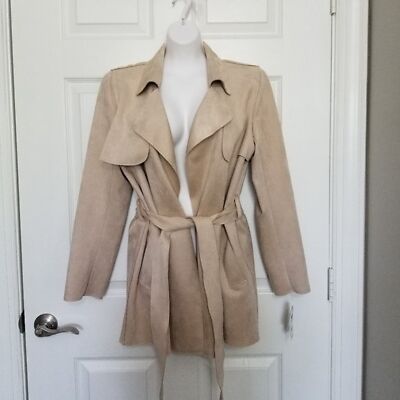 Bar III Trench coat jacket Size Medium NWT Britsh Beige color | eBay