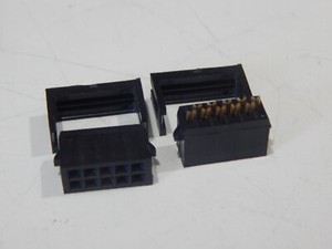 10 PIN POSITION FLAT RIBBON CABLE CONNECTOR HEADER 2.54mm - LOT OF 2 ...