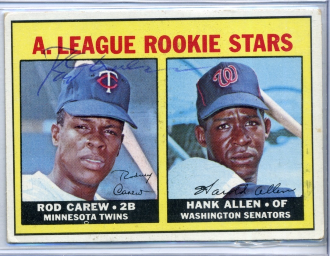 Rod Carew 1967 Topps VINTAGE signature autographed auto RC Rookie RARE ...