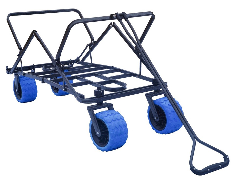 Folding Wagon All Terrain Utility Cart Heavy Duty Outdoor Beach ...