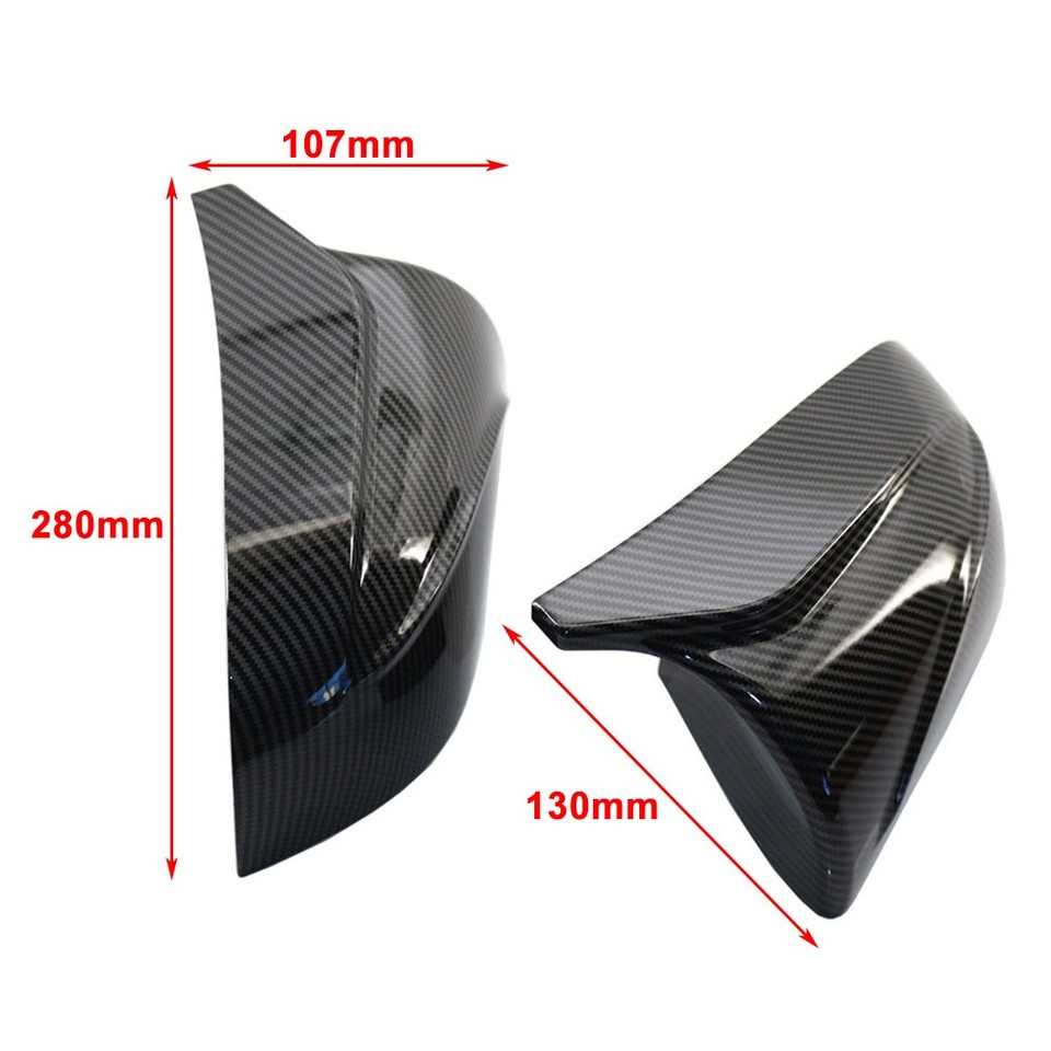 Fit Tesla Model 3 2017-2020 Pair Rear View Rearview Mirror Cover Trim ...