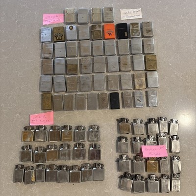 Lot of 50 Zippo Lighter plus 40 Inserts Parts or Repair | eBay