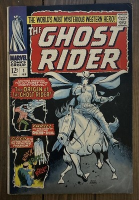 Marvel Comics the Ghost Rider #1 1967 Carter Slade 1st Appearance ...
