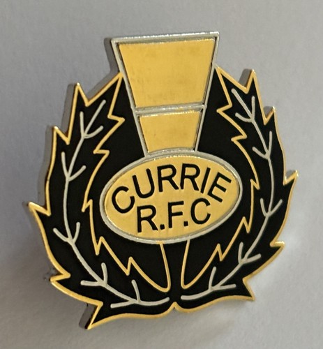 CURRIE RFC OFFICIAL RUGBY LAPEL PIN BADGE from 1990s | eBay UK