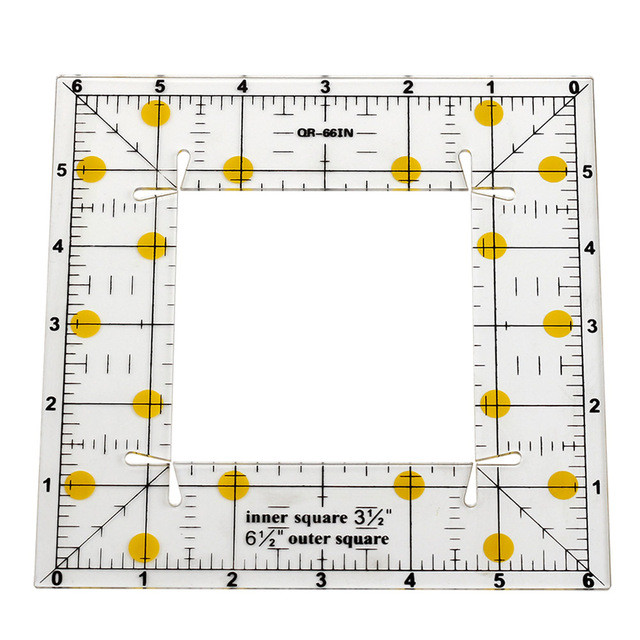Square Patchwork Ruler Acrylic Sewing Quilting Ruler Templates Tool ...