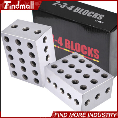 23 Holes 2-3-4 Blocks .0002" Precision 1 Matched Pair Ultra Precision ...