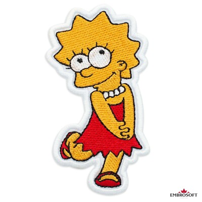 The Simpsons Lisa Simpson Cartoon Character Embroidered Patch Iron On 2 ...