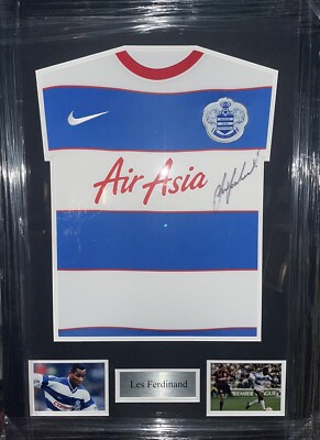 Signed Framed Les Ferdinand Queens Park Rangers Home Shirt QPR Shirt ...